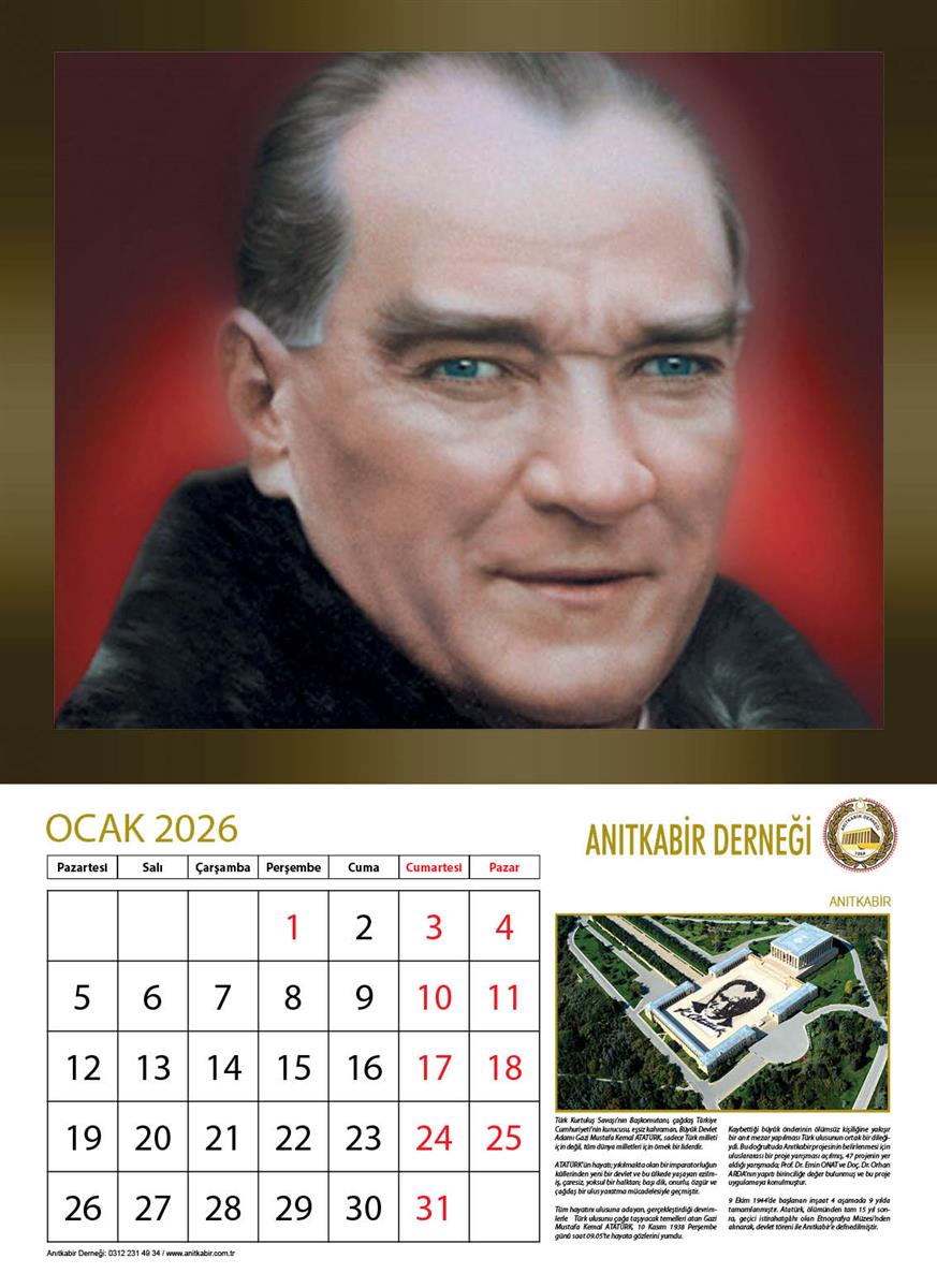 2026 DUVAR TAKVİMİ